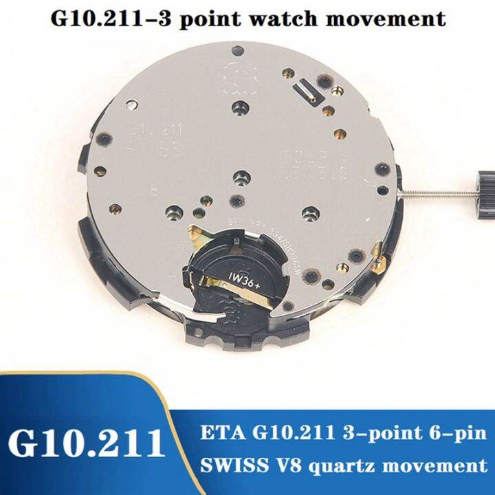 G10.211 Movement ETA G10.211 Single Calendar 3-Point 6-Pin High ...
