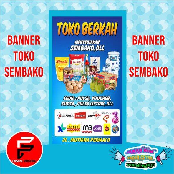 Banner Warung Sembako / Spanduk Toko Sembako / Spanduk Grosir / Spanduk ...