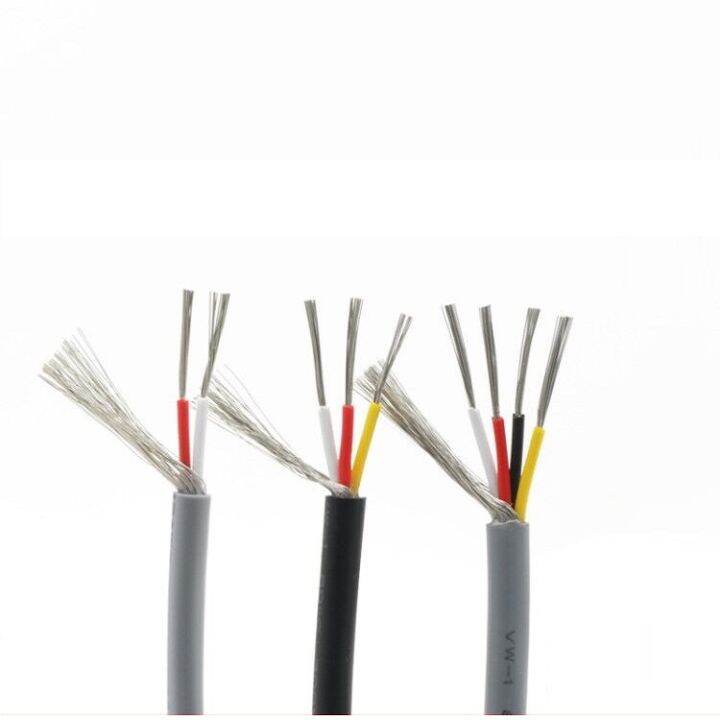 3/10Meter-UL2547 Signal Shielded Cable 18AWG PVC Insulated 2 3 4 Cores ...
