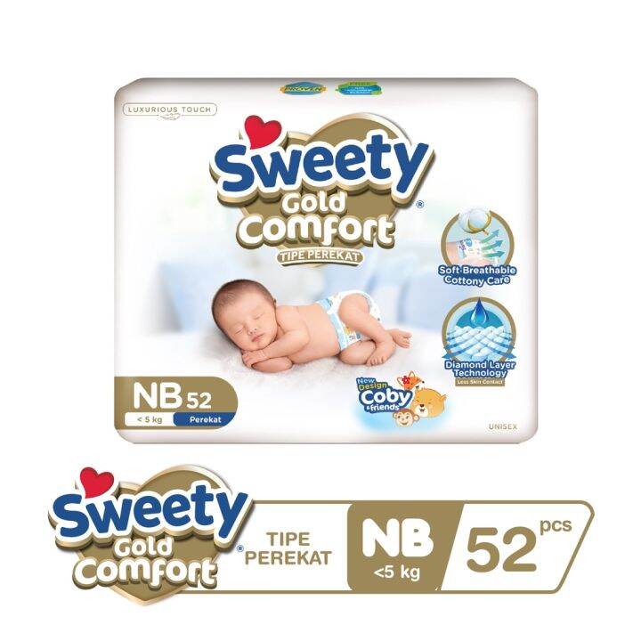 Sweety Gold Premium NB(Popok bayi baru lahir) | Lazada Indonesia
