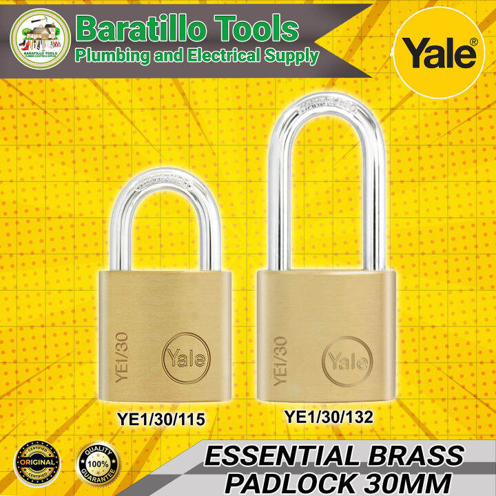 Original YALE Brass Padlock 30mm/40mm/50mm Standard/Long Shackle HEAVY DUTY | Lazada PH