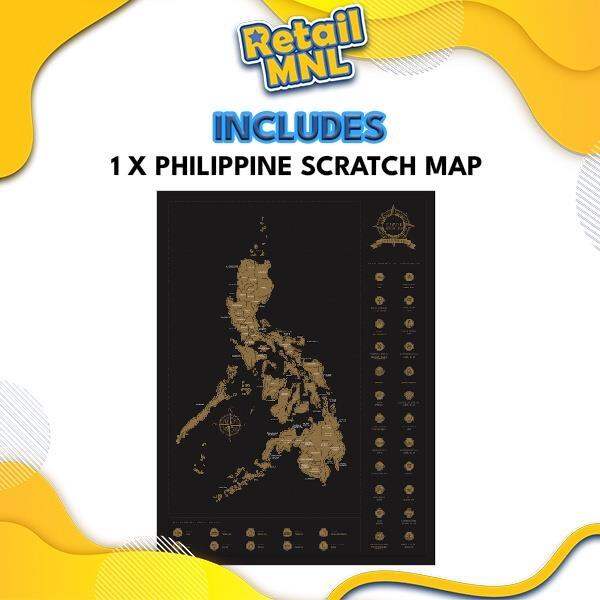 n3j3var OTG Philippine Scratch Map Edition with Bucketlist 82.5 x 59 cm ...