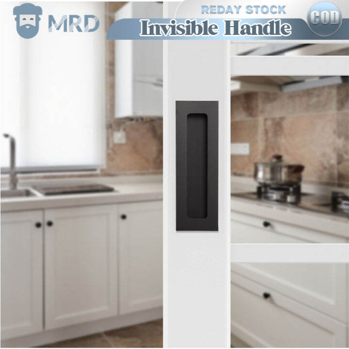 Invisible Handles Black Aluminium Alloy Barn Drawer Doors Hidden ...