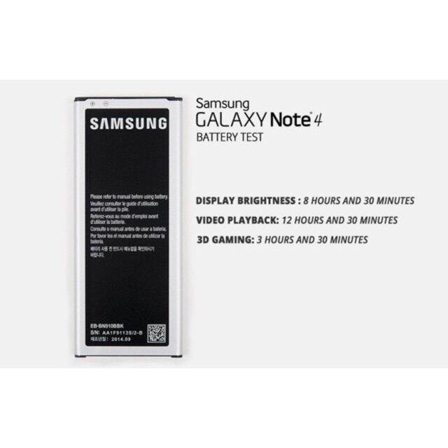 Battery For Samsung Galaxy Note 4 Iv Original High Quality Li Ion