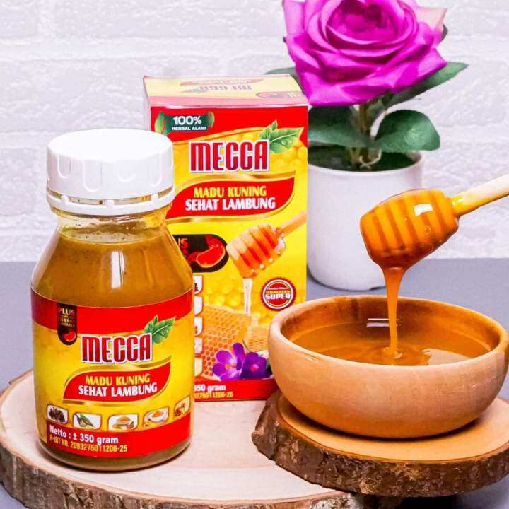 Madu Kuning Sehat Lambung Mecca 350 gram Madu Kunyit Pencernaan Alami ...