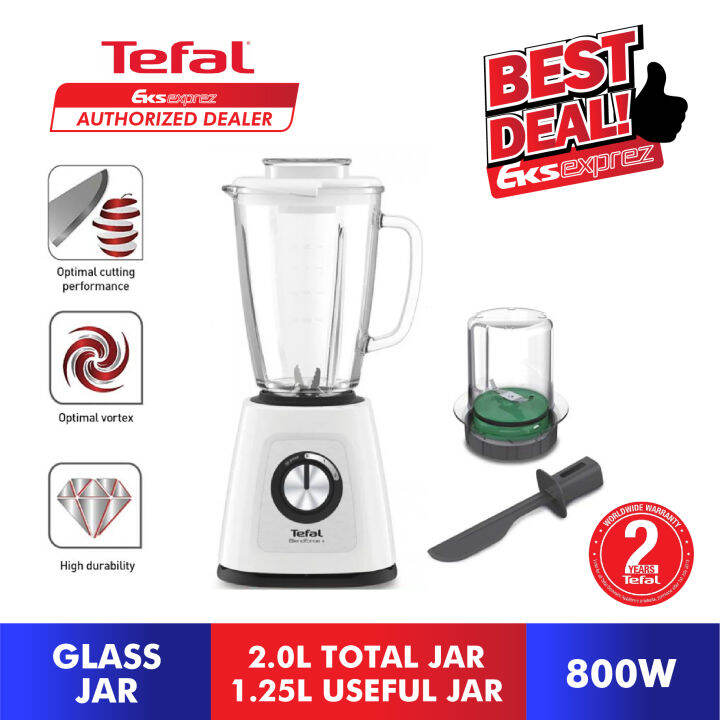 Tefal Blendforce II Blender (1.25L / 800W) BL4361 / BL436165 - Glass Jar Blender | Lazada