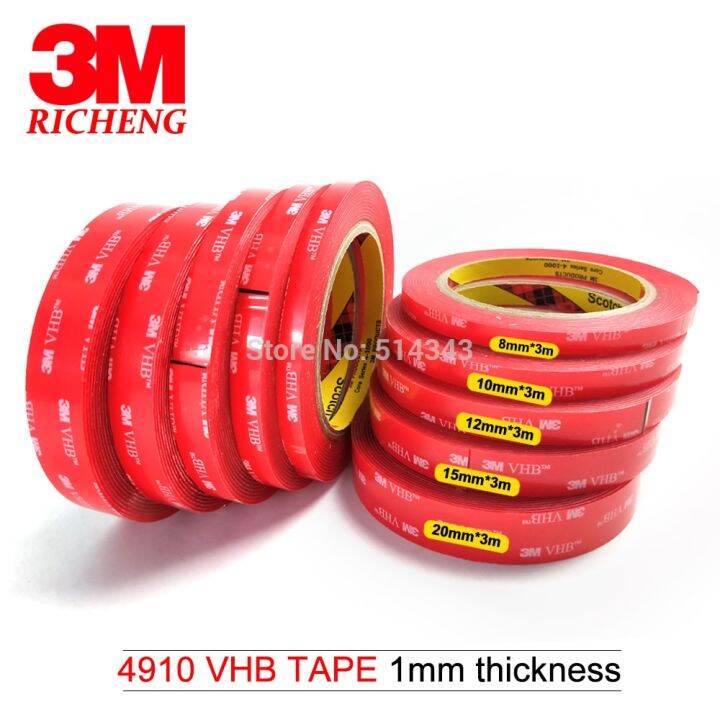 Clear 3M VHB Foam Tape 4910, 1.0MM Thick,can replace rivets, spot welds ...