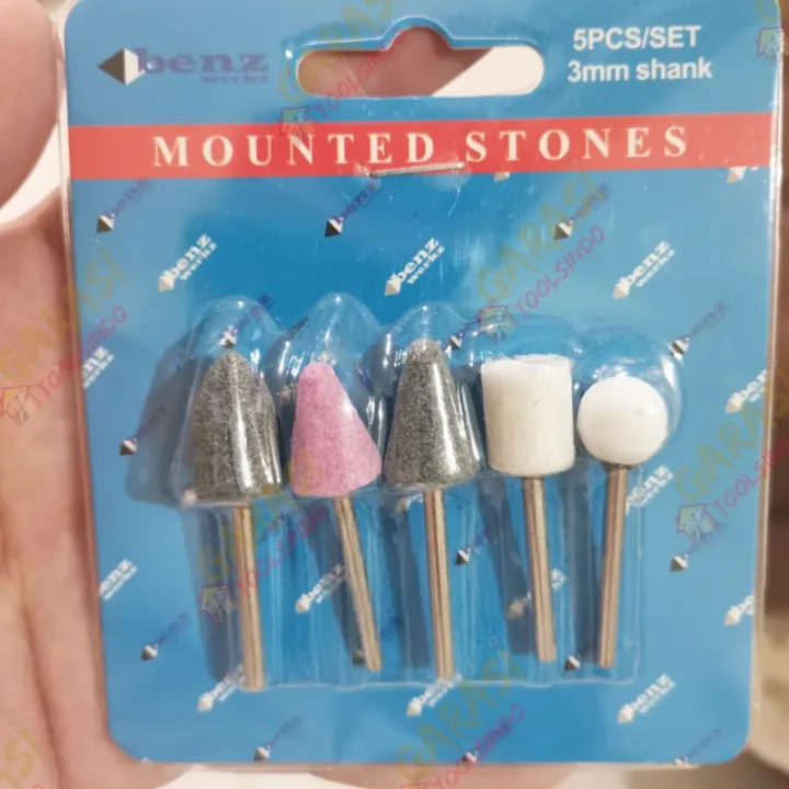 mounted stone 3 mm isi 5 pcs batu osco mini grinder mata bor mini ...