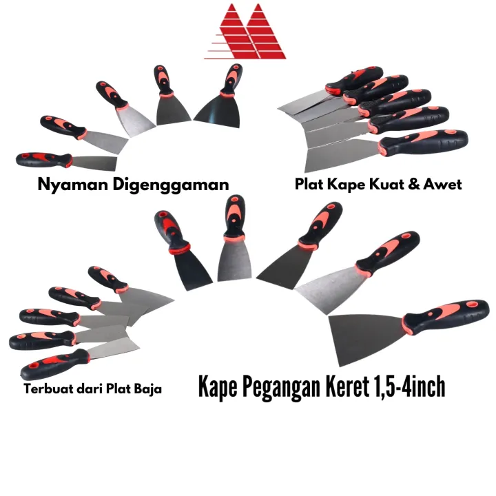 Kape Cat Gagang Fiber Scraper Karet Lentur Skrap Anti Slip 1,5 inch - 4 ...