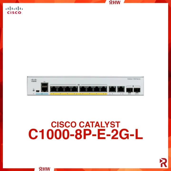 C1000-8P-E-2G-L│Cisco Catalyst 1000 Series Switches│8x 10/100/1000 ...