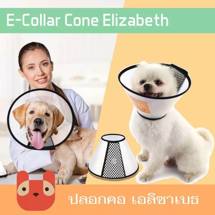 คอลล่ากันเลีย คอลล่า ปรับขนาดได้ ปลอกคอกันเลีย Pet Elizabeth Collars ...