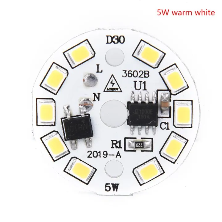 LED Bulb Patch Lamp SMD Plate Circular Module Light Source Plate For ...