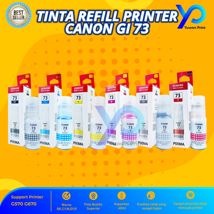 Tinta Canon Gi 73 For Printer G670 G570 | Lazada Indonesia