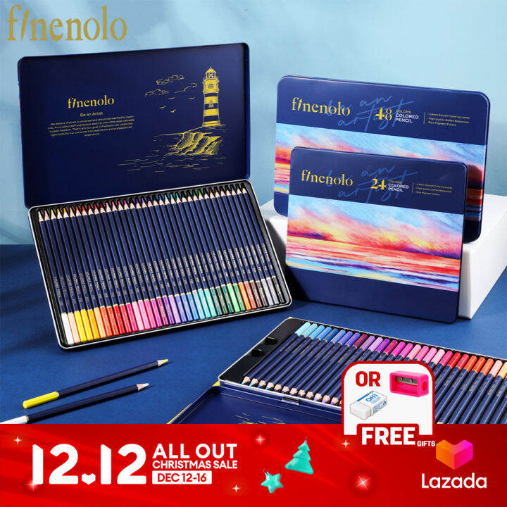 Finenolo by Deli Colored Pencil Lead Tin Box Drawing Material Set ...