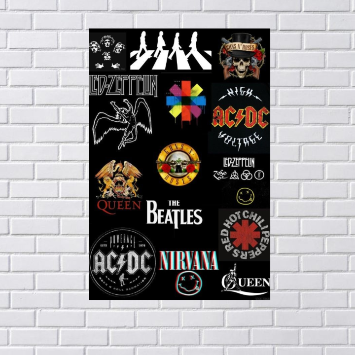 POSTER BAND ROCK/FOTO POSTER BAND LUAR/FOTO BAND ROCK & ROLL/HIASAN ...