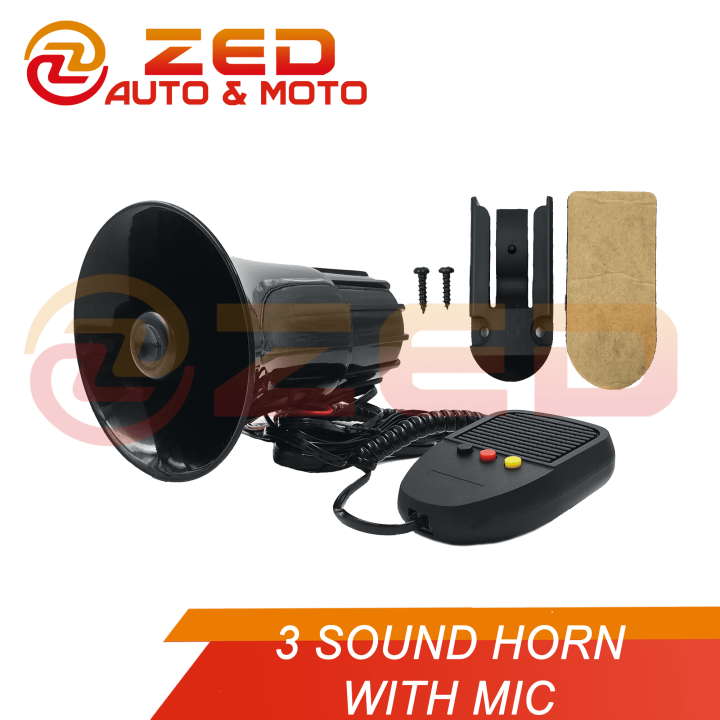 Motorcycle Alarm Siren Horn 3 Sound with Mic | Lazada PH
