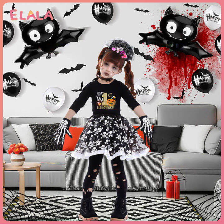 ชุดฮาโลวีนเด็ก ELALA ชุดปาร์ตี้ฮาโลวีนชุดตุ๊กตาผีสำหรับงานปาร์ตี้ชุด ...