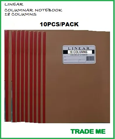 LINEAR COLUMNAR NOTEBOOK 18 COLUMNS- 10PCS/PACK | Lazada PH