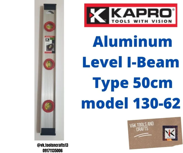 Kapro Aluminum Level, I-Beam Type, 50cm model 130-62 | Lazada PH