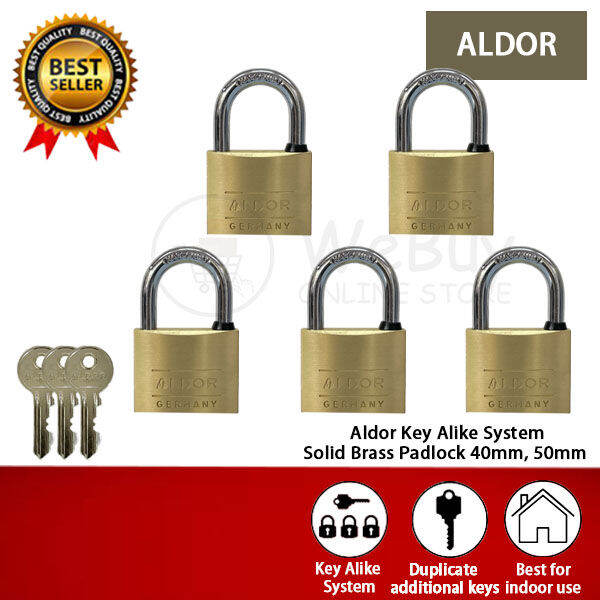 Aldor Key Alike Padlock 40MM,50MM/ MANGGA KUNCI/ 锁头 | Lazada