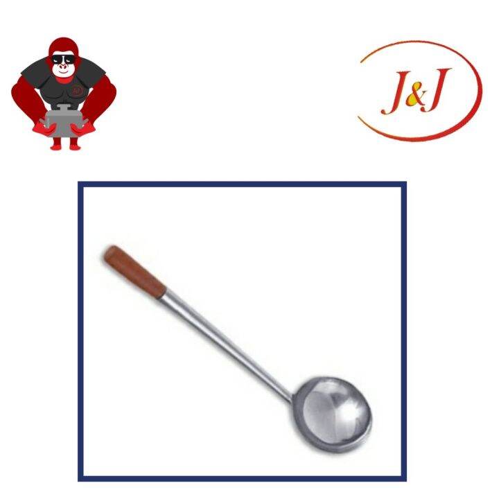 Diamond Stainless Steel Wooden Handle Ladle | Lazada