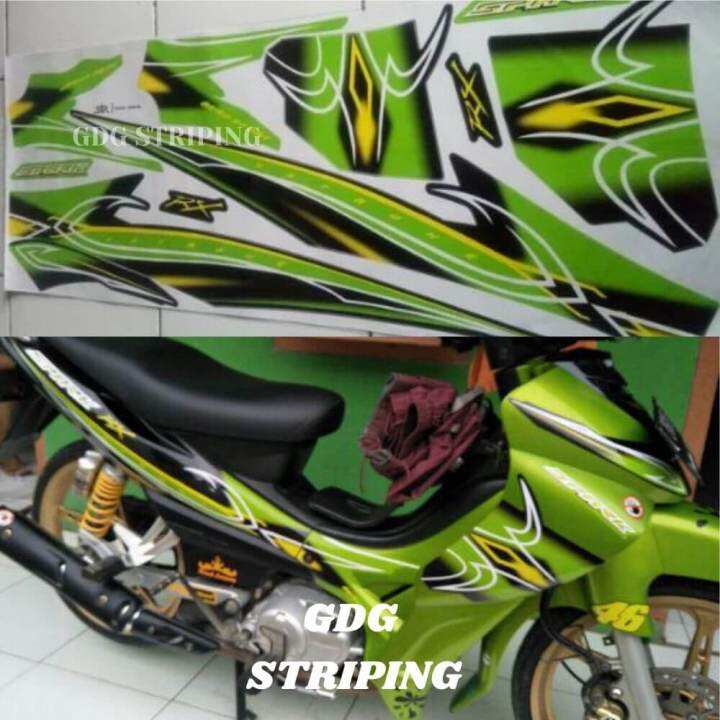 Stiker Sticker Striping Motor Variasi Jupiter Z Spark X Kuning & Spark ...