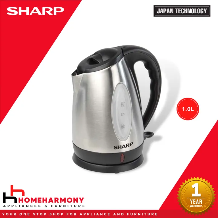 Sharp 1.0 Electric Kettle EKJ-102-ST[Home Harmony] | Lazada PH