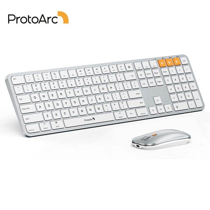 Protoarc Backlit Bluetooth Wireless Keyboard And Mouse For Mac OS ...