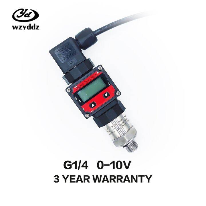 pressure transmitter with LCD Display G1/4 12-36V 0-10V 0.5% 0-600bar optional stainless steel ...