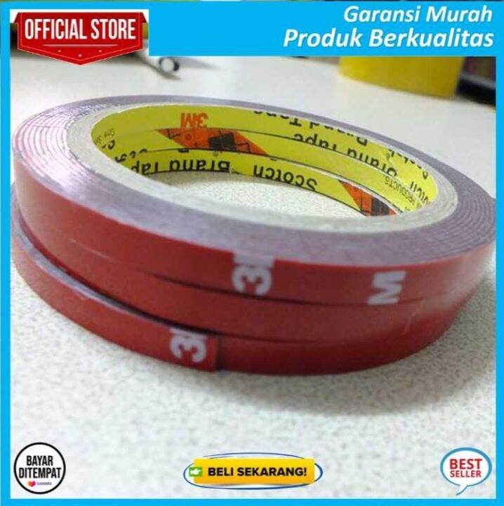 Selotip Isolasi Tape Washi Bolak Balik Double Tape Acrylic 3m x 8mm ...