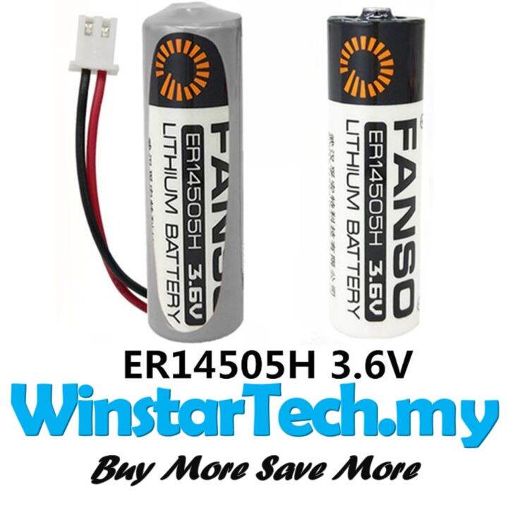 FANSO ER14505H 14505 3.6V PLC CNC Lithium Thionyl Chloride Battery LS 14500 PLUG | Lazada