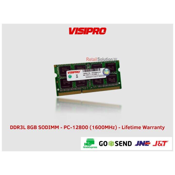 RAM Visipro 8GB DDR3L PC-12800 SODIMM Untuk Laptop/Mini PC | Lazada ...