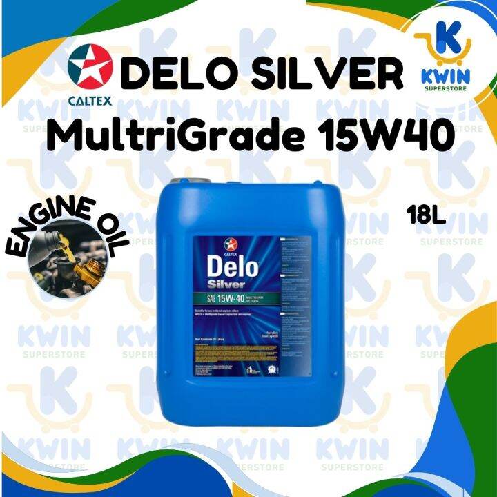 Caltex Delo Silver MG Multigrade Engine Oil SAE 15W40 18L | Kwin ...