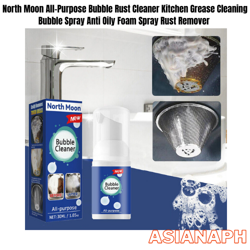 North Moon All-Purpose Bubble Rust Cleaner Kitchen Grease Cleaning Bubble Spray Anti Oily Foam ...