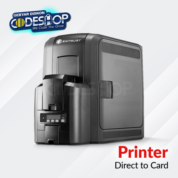 Entrust CR803 Printer ID Card Dual Side Cetak Kartu PVC 300dpi USB LAN ...