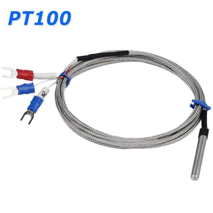 Stainless Steel Probe Tube RTD PT100 Temperature Sensor with 2m 3 Cable ...