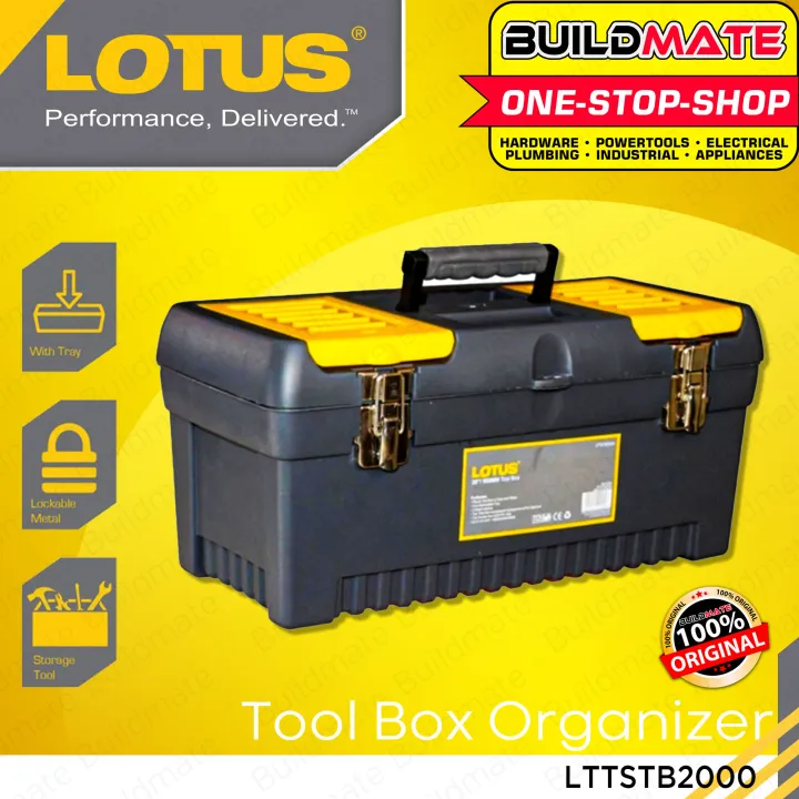 LOTUS Tool Box Organizer 20" Inch Toolbox Metal Latches Storage Box ...