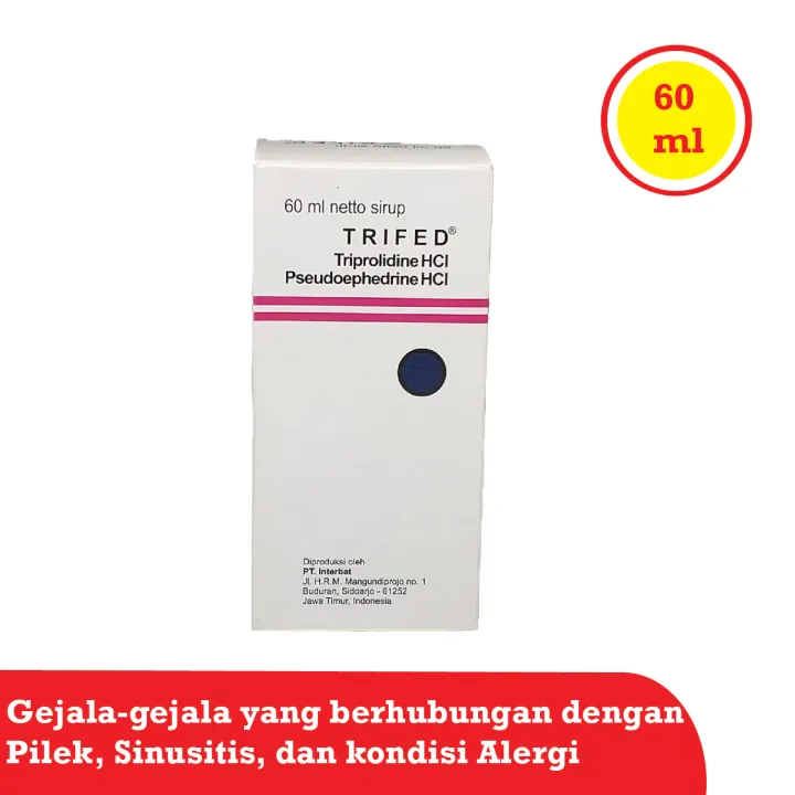 TRIFED TRIPED SIRUP 60 ML OBAT BATUK PILEK FLU TERSUMBAT TRIFED SIRUP ...