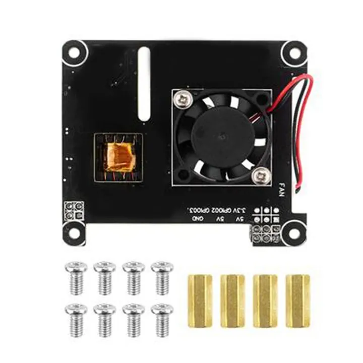 For Raspberry Pi 4 POE HAT with Cooling Fan Power over Ethernet Module ...
