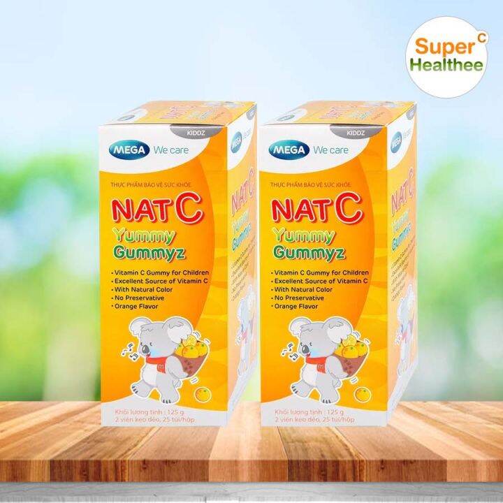 Mega We Care Nat C Yummy gummyz 2x50 Gummies เมก้า วีแคร์ แนท ซี ยัมมี ...
