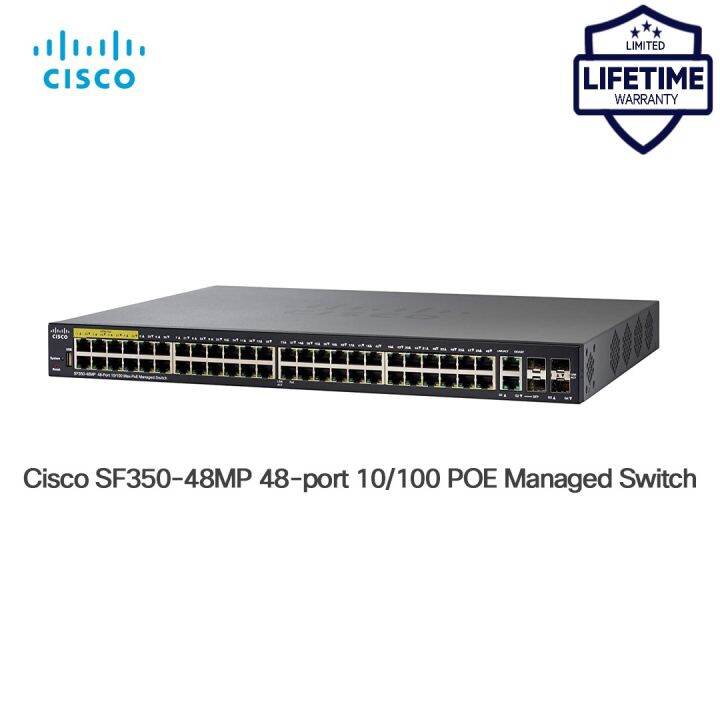 Cisco SF350-48MP 48 port 10/100 POE Managed Switch (SF350-48MP-K9-EU ...