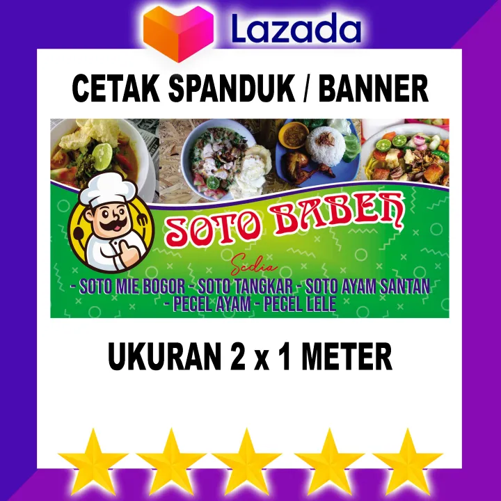 Spanduk / Baner Soto Babeh 2 x 1 meter BISA CUSTOM, FREE EDIT | Lazada ...