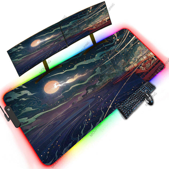 Extra Large Slipmat 1200x600 Led Light Big Mouse Pad Gamer Mousepad ...