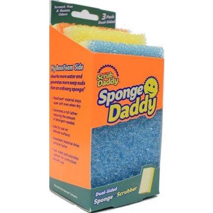 Sponge Daddy dual sided sponge + scrubber scrub daddy | Lazada PH