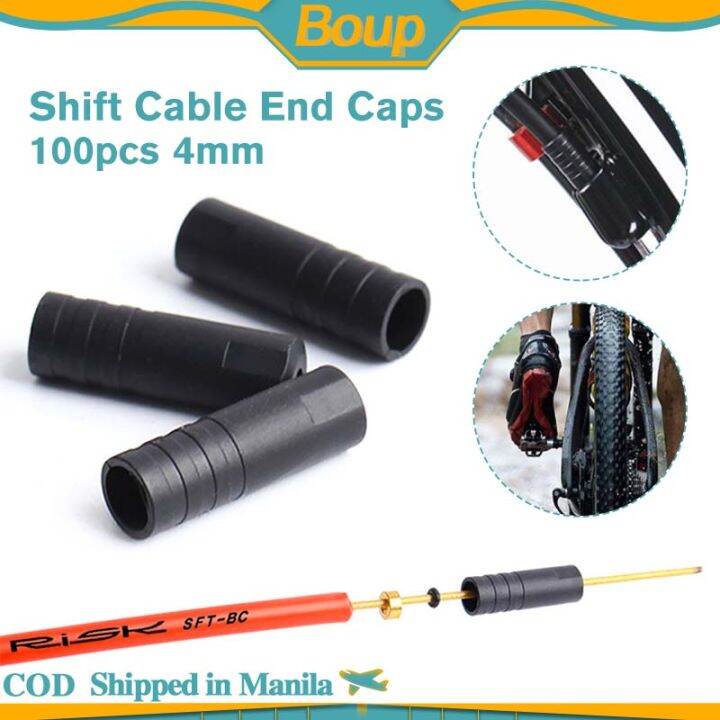 100Pcs Bike Shifter Cable End Cap 4mm Shifter Housing Wire Line Pipe ...