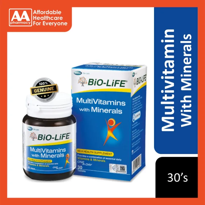 BIO-LIFE MULTIVITAMINS WITH MINERALS TABLET (30'S) | Lazada