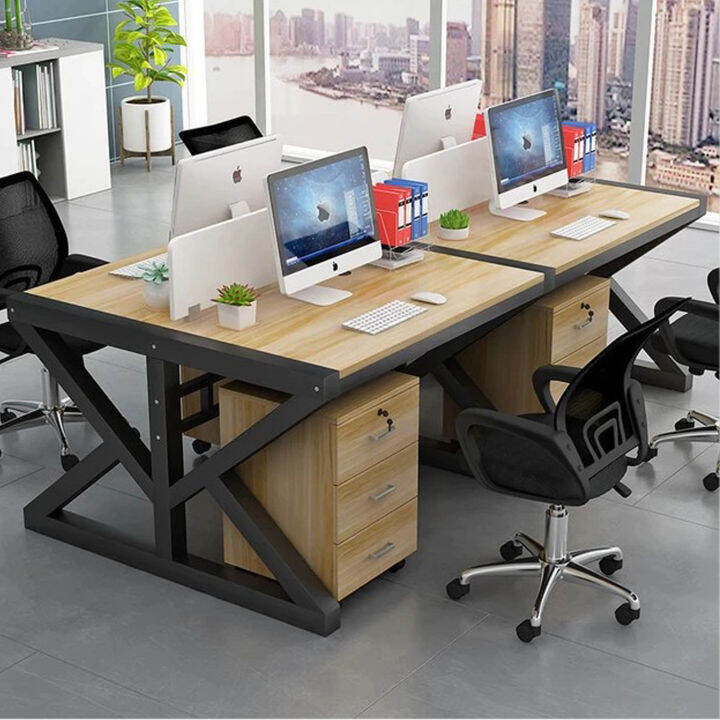 Kruzo DOPPEL Minimalist Double Computer Desk Home Office Study Work ...