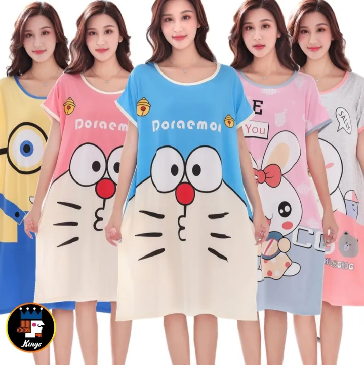Korean Duster REGULAR Size Korean adult Sleepwear Cartoon Character ...