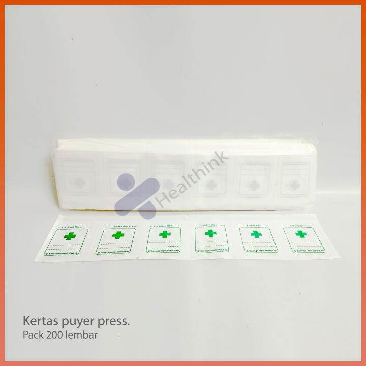 Kertas Puyer Obat Press Per Pack 200 Lembar/ Perkamen Obat | Lazada Indonesia
