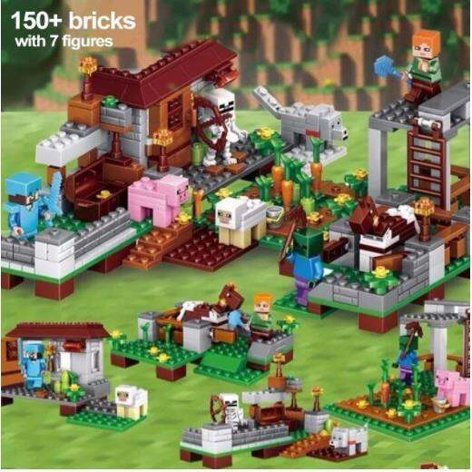 24 Hour Ship Spot Lego Blocks Minecraft Dragon Doll Village Farm Scene ...